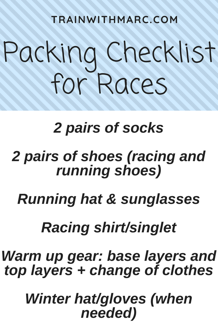 The Guide to Packing for Your Next Race – TrainwithMarc