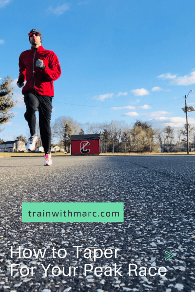 How to Taper for Your Peak Running Race – TrainwithMarc